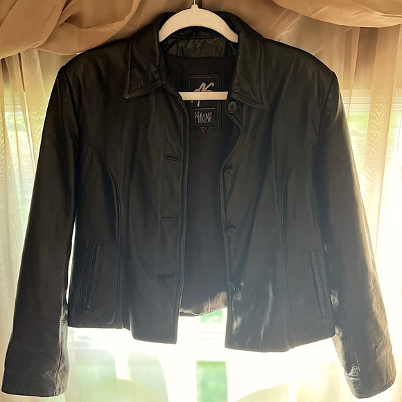 Maxima | Jackets & Coats | Rare Vintage 9s Ms Maxima 00 Genuine Leather ...